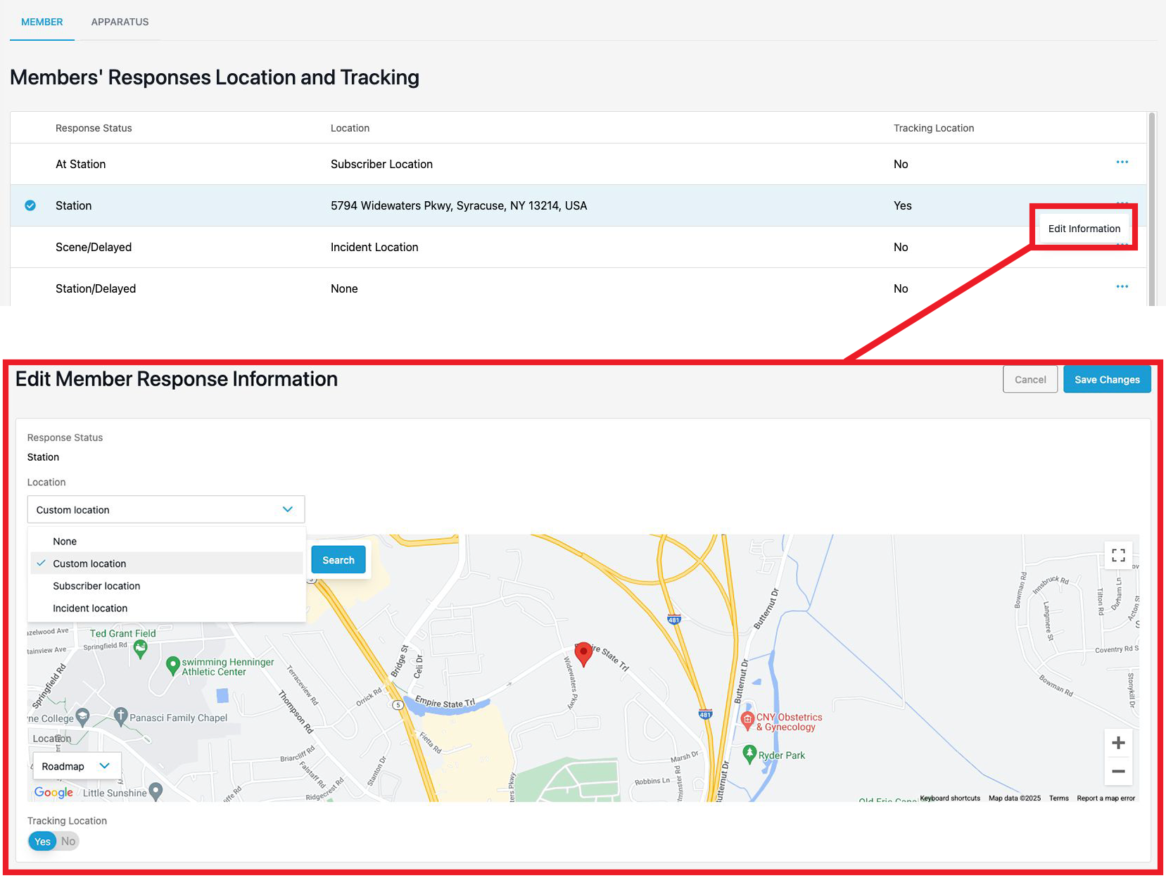 Live Responder ETA – IamResponding